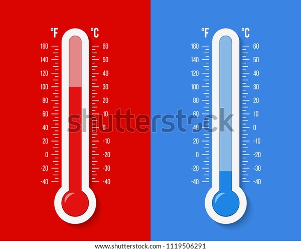 Creative Vector Illustration Celsius Fahrenheit Meteorology Stock ...