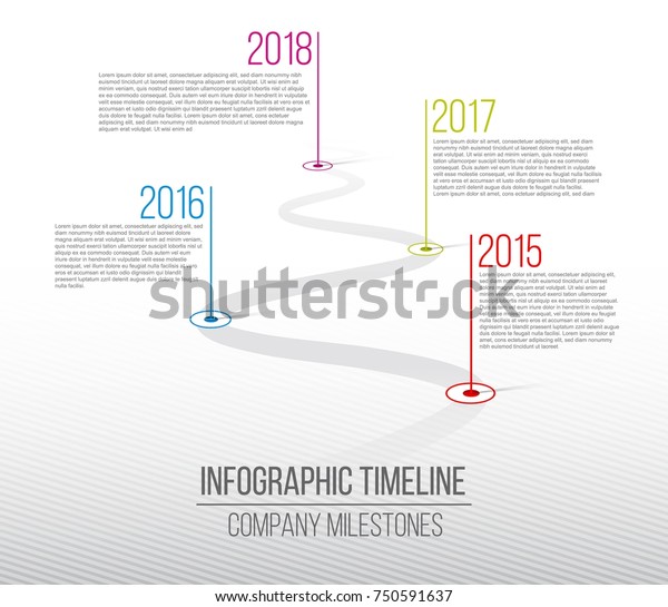 Creative Vector Illustration Company Milestones Timeline Stock Vector ...