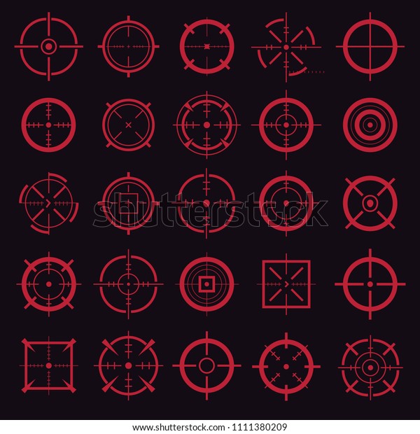 Creative Vector Illustration Crosshairs Icon Set Stock Vector (Royalty ...