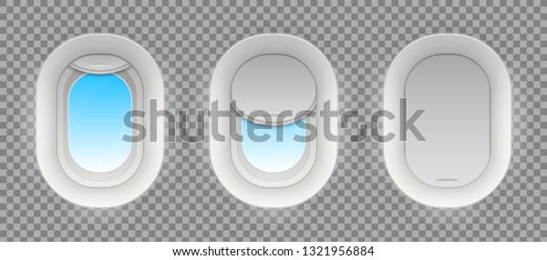 Creative Vector Illustration Flight Airplane Window Stock Vector ...