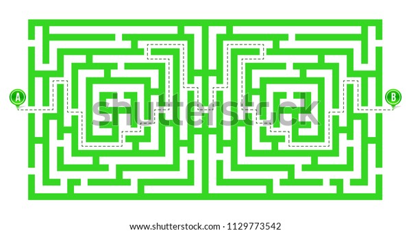 Creative Vector Illustration Labyrinth Maze Entry Stock Vector (Royalty ...