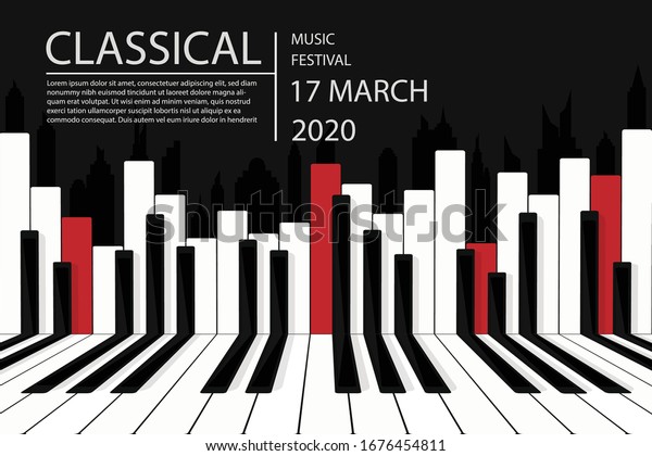 Creative Vector Illustration Piano Keys City Stock Vector (Royalty Free ...