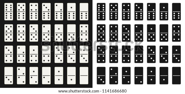 Creative Vector Illustration Realistic Domino Full Stock Vector ...