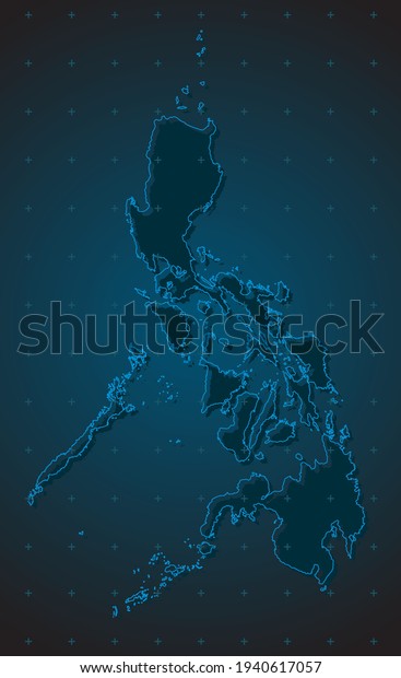 Creative Vector Philippines Country Outline Border Stock Vector ...