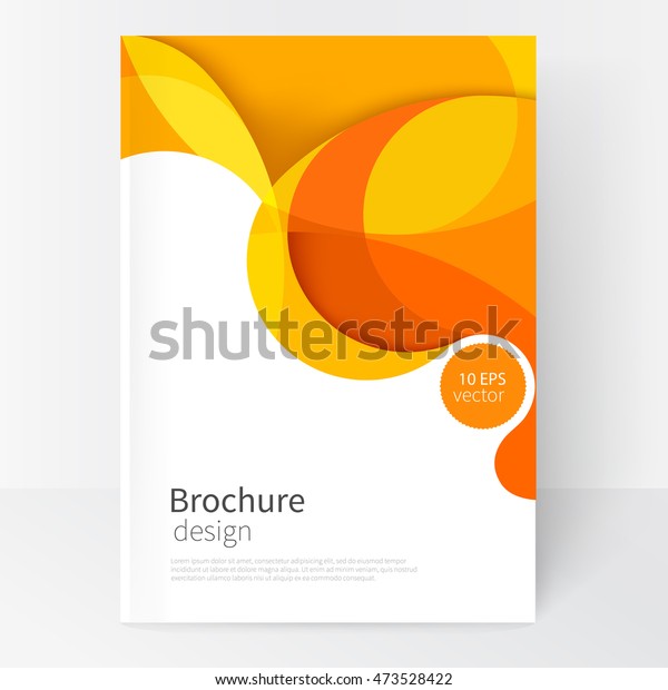 creative vector yellow and white business brochure. Cover design ...