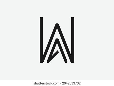 Creative Wa Logo Icon Design White Stock Vector (Royalty Free ...