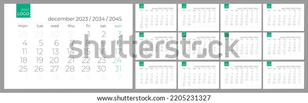 142 2045 Calendar Images, Stock Photos & Vectors | Shutterstock