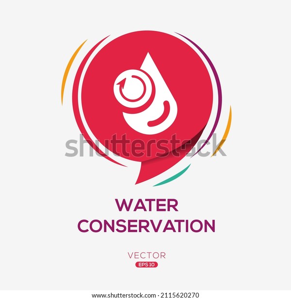 Creative Water Conservation Icon Vector Sign Stock Vector (Royalty Free ...