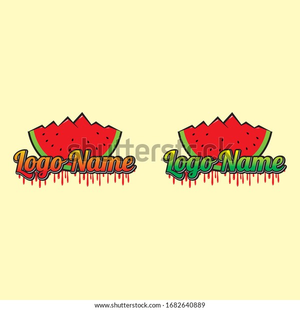 Creative Watermelon Company Logo Desgin Template Stock Vector (Royalty ...