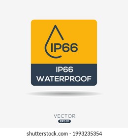Creative Waterproof Ip66 Icon Vector Sign Stock Vector (Royalty Free ...