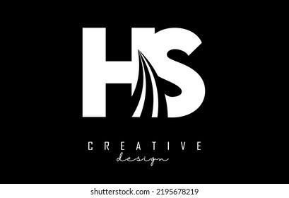 Creative White Letter Hs H S Stock Vector (Royalty Free) 2195678219 ...