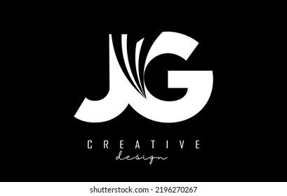 Creative White Letter Jg J G Stock Vector (Royalty Free) 2196270267 ...