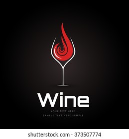 Creative Wine Glass Design Stock Vector (Royalty Free) 373507774