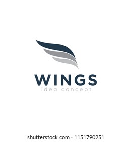 Creative Wings Concept Logo Design Template Stock Vector (Royalty Free ...