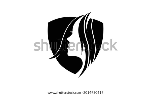Creative Women Shield Logo Concept Stock Vector (Royalty Free ...