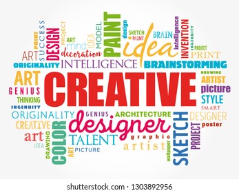 Creative Word Cloud Creative Business Concept Stock Vector (Royalty ...