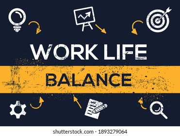 Creative Work Life Balance Banner Word Stock Vector (Royalty Free ...