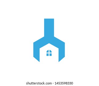 Creative Wrench House Logo Design Vector Stock Vector (Royalty Free ...