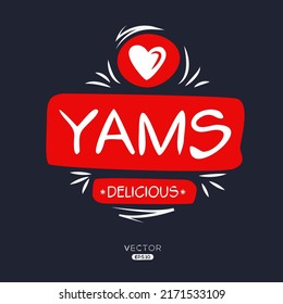 Creative Yams Logo Yams Sticker Vector Stock Vector (Royalty Free ...