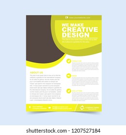 Creative Yellow Flyer Design Template Vector Stock Vector (Royalty Free ...