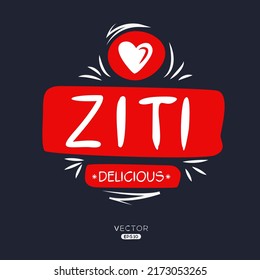 Creative Ziti Logo Ziti Sticker Vector Stock Vector (Royalty Free ...