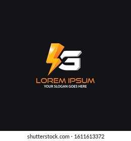 Creativemodern Letter G Bolt Logo Design Stock Vector (Royalty Free ...
