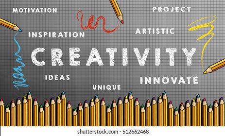 Creativity Information Page Design Graphic Design Stock Vector (Royalty ...