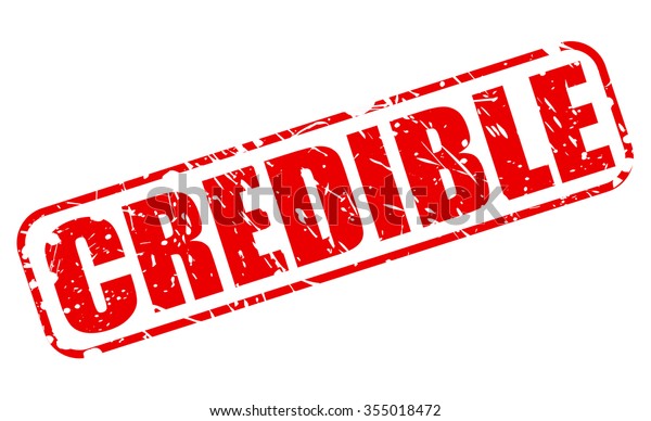 Credible Red Stamp Text On White Stock Vector (Royalty Free) 355018472 ...