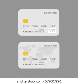 Plastic Bank Card Design Template Set Stock Vector (Royalty Free ...