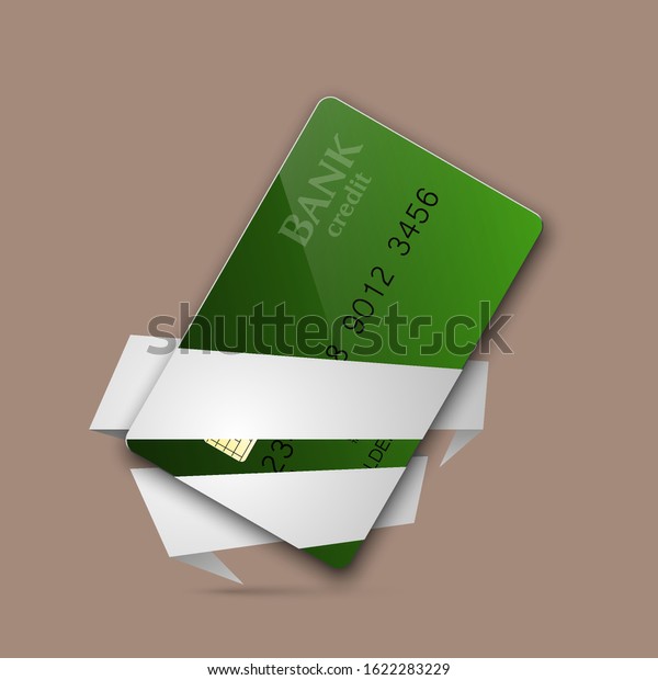 Credit Card Empty Stripe Banner Banking Stock Vector (Royalty Free ...