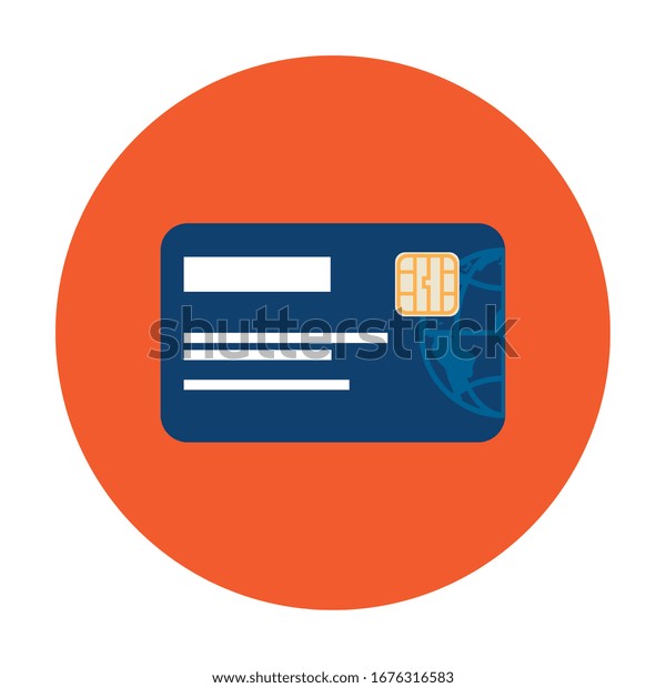 Credit Card Frame Circular Isolated Icon Stock Vector (Royalty Free ...