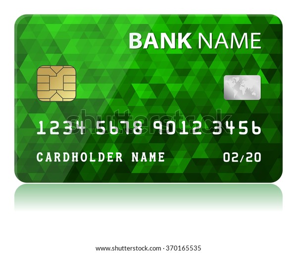 Credit Card Green Vector Illustration Green Stock Vector (Royalty Free ...