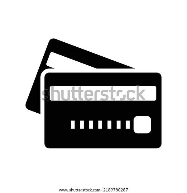 Credit Card Icon Black Vector Graphics Stock Vector (Royalty Free ...