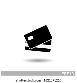 Credit Card Icon White Backgroundvector Design Stock Vector (Royalty ...