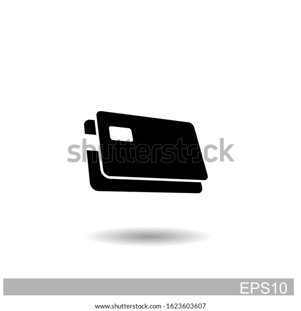Credit Card Icon White Backgroundvector Design Stock Vector (Royalty ...