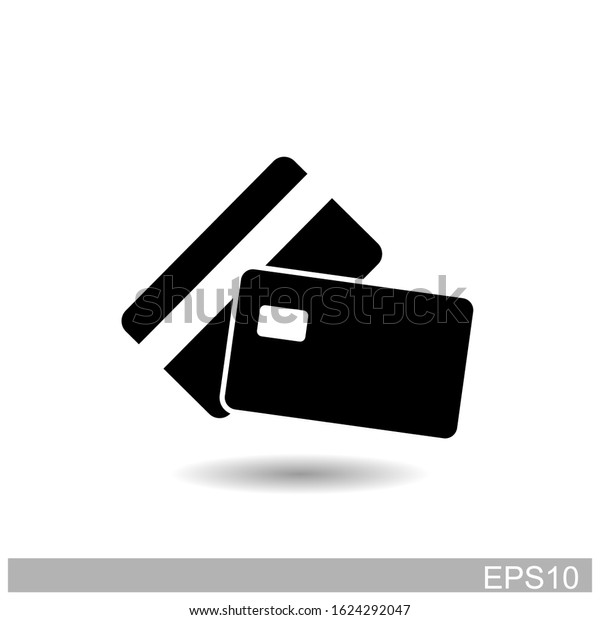 Credit Card Icon White Backgroundvector Design Stock Vector (Royalty ...