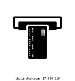 Credit Card Insert Icon White Background Stock Vector (Royalty Free ...