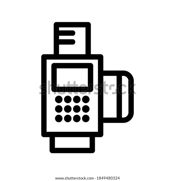 Credit Card Reader Icon Logo Isolated Stock Vector (Royalty Free ...