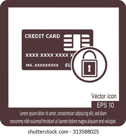 Freeze Card Icon Credit Card Lock Stock Vector (Royalty Free) 1358183012