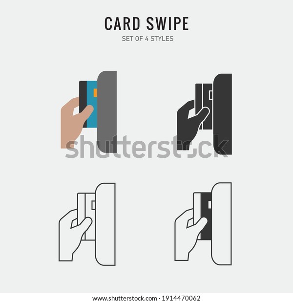 Credit Card Swipe Vector Icon Transaction Stock Vector (Royalty Free ...