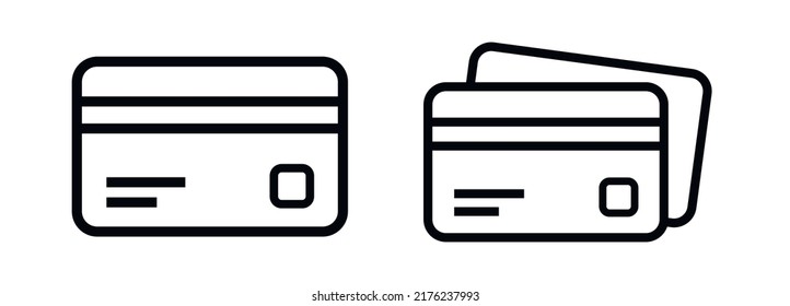 Credit Card Symbol Debit Card Vector Stock Vector (Royalty Free ...