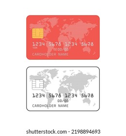 Credit Card World Map Isolated On Stock Vector (Royalty Free ...