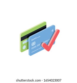 Credit Cards Check Mark Vector 3d Stock Vector (Royalty Free ...