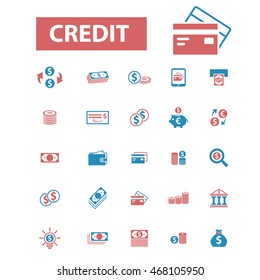 Credit Icons Stock Vector (Royalty Free) 468105950 | Shutterstock