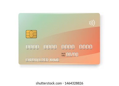 Credit Plastic Card Emv Chip Contactless Stock Vector (Royalty Free ...