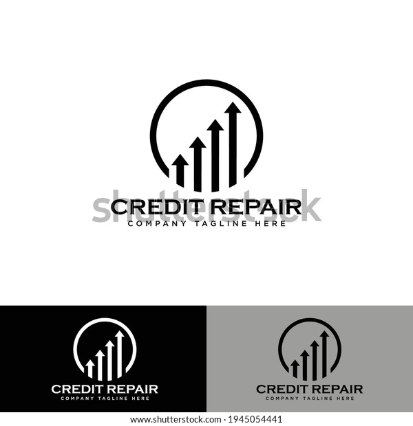 Credit Repair Logo Design Vector Investment Stock Vector (Royalty Free ...