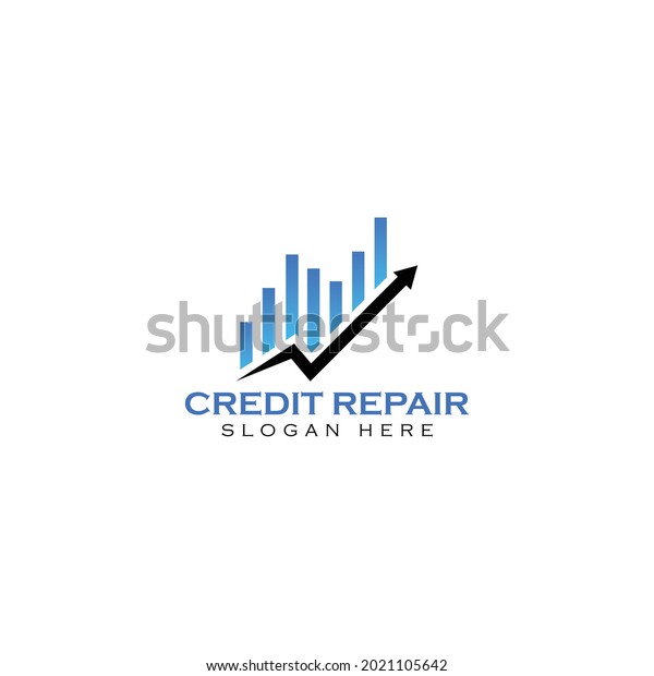 Credit Repair Logo Vector Arrow Graph Stock Vector (Royalty Free ...