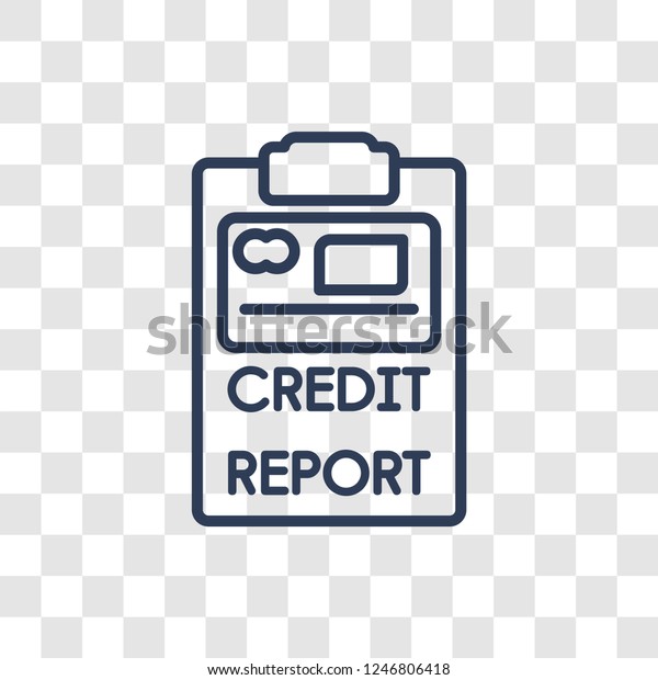 Credit Report Icon Trendy Linear Credit: เวกเตอร์สต็อก (ปลอดค่า ...