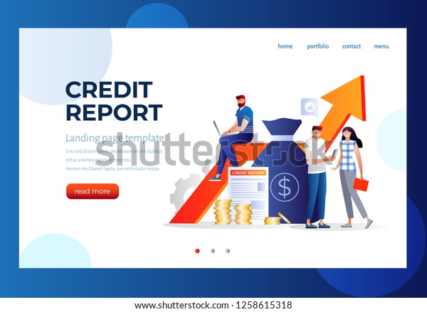 Credit Report Vector Illustration Concept People Stock Vector (Royalty ...