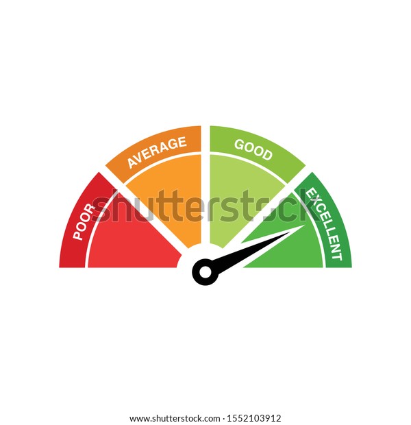 Credit Score Dial Metre Vector Illustration: vector de stock (libre de ...